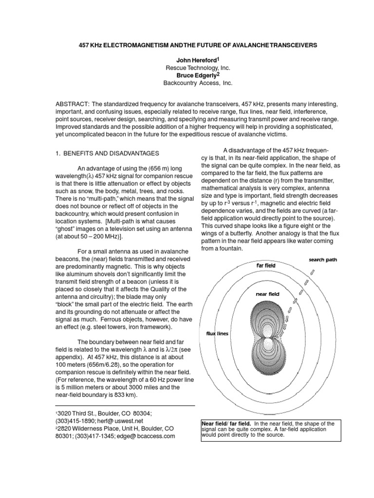 457 KHZ Electromagnetism and The Future of Avalanche Transceivers John ...