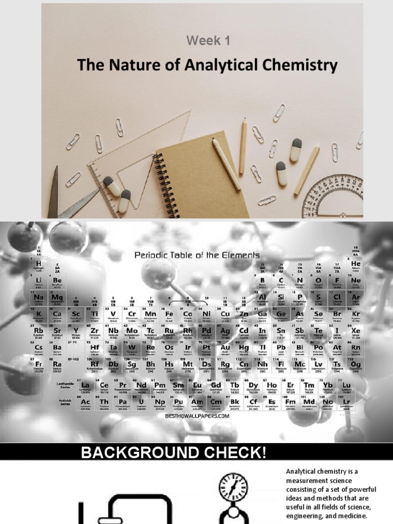Nature of Analytical Chemistry | PDF | Analytical Chemistry | Chemical ...