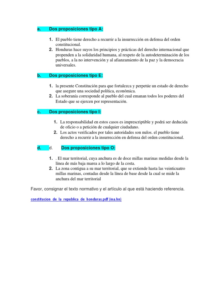 Dos Proposiciones Tipo A | PDF