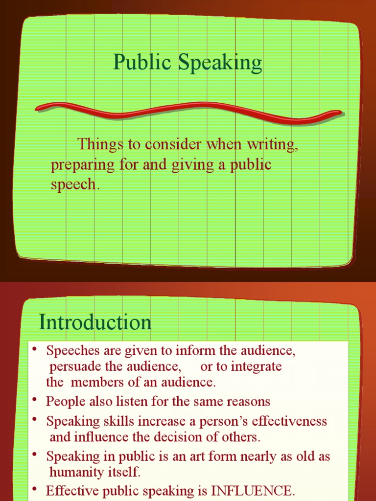 Lesson 2 - Public-Speaking | PDF | Public Speaking | Cognition