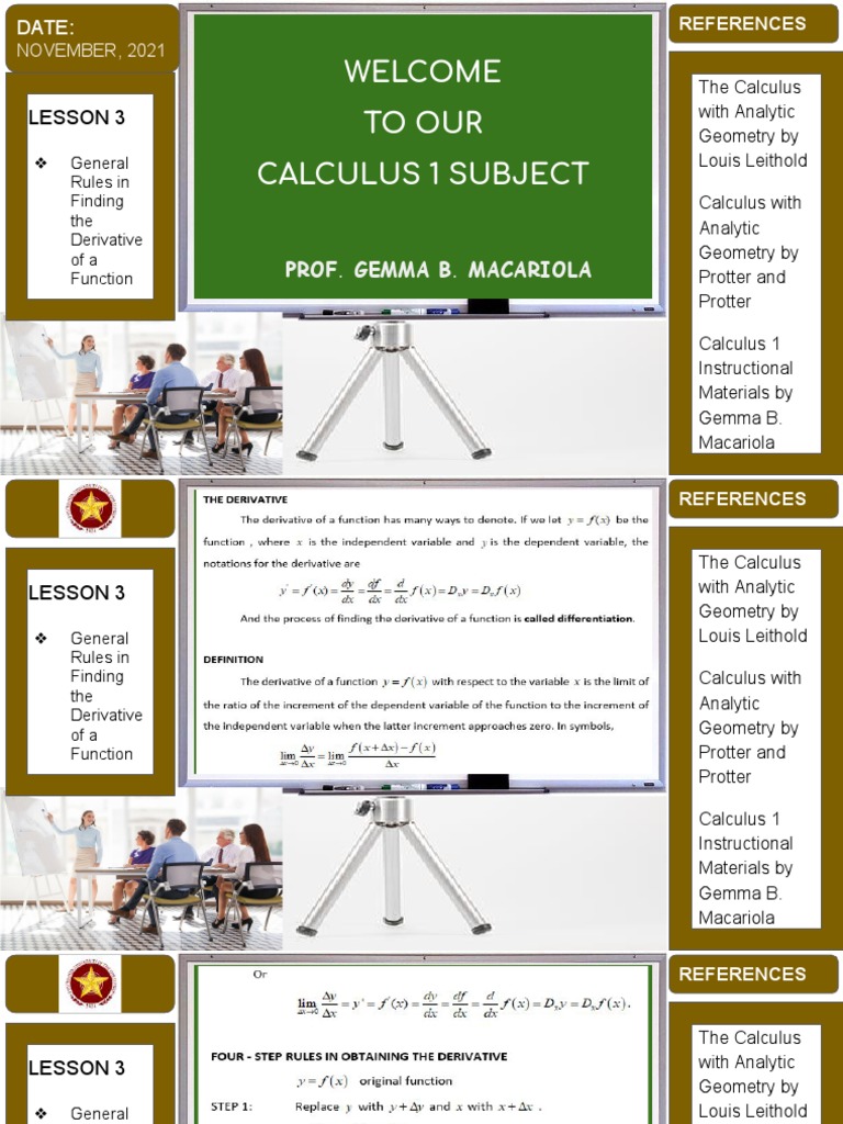 Derivative Rules in Calculus 1 | PDF | Calculus | Derivative