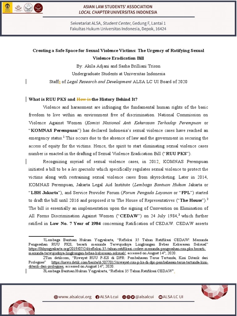 ALSA Legal Review III | PDF | Sexual Violence | Violence