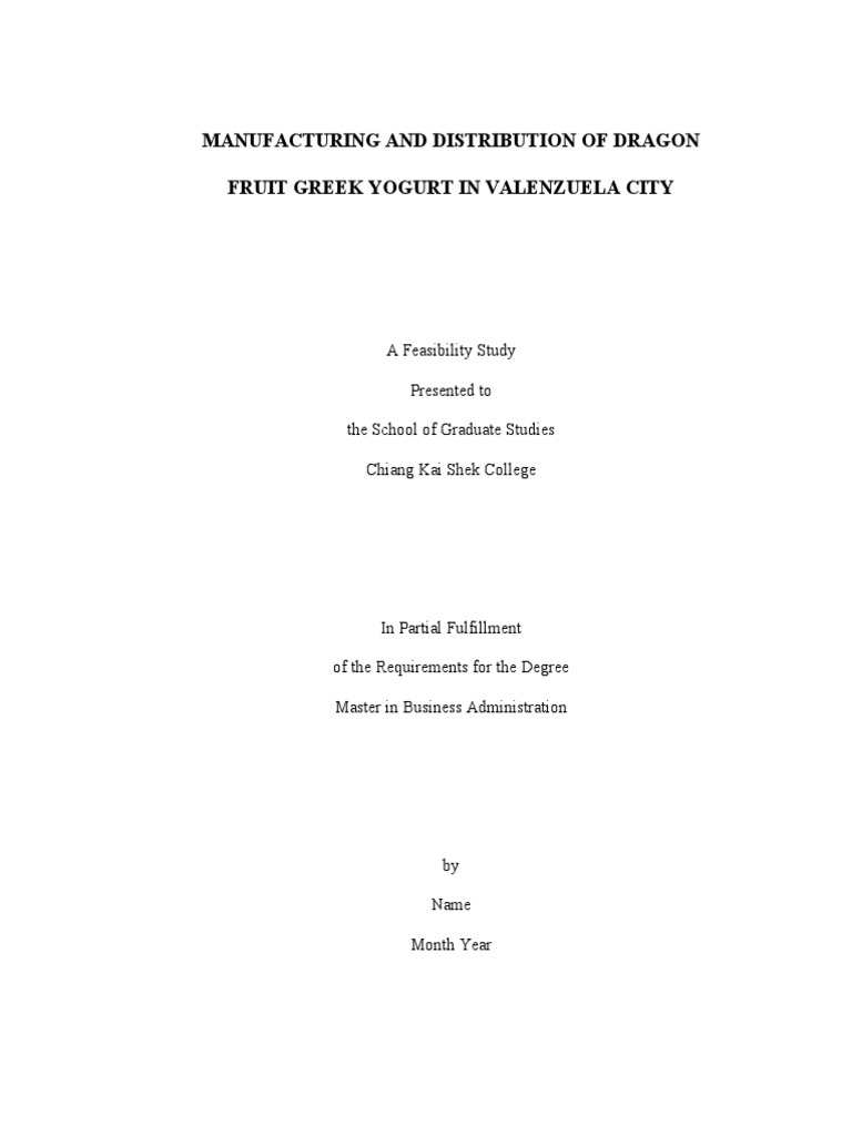 Sample Format Non Thesis 3 | PDF | Demand | Business