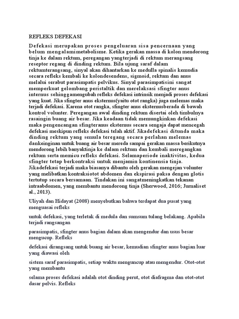 Proses dan Mekanisme Defekasi | PDF