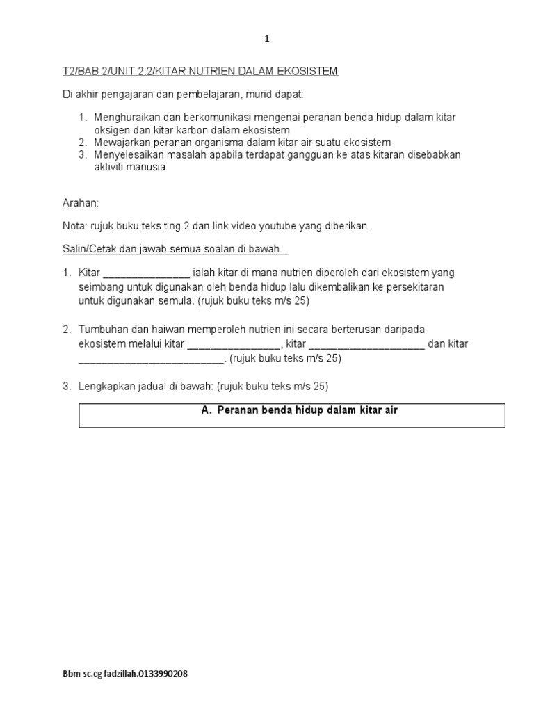 Latihan t2 Bab2 Unit2 2 | PDF