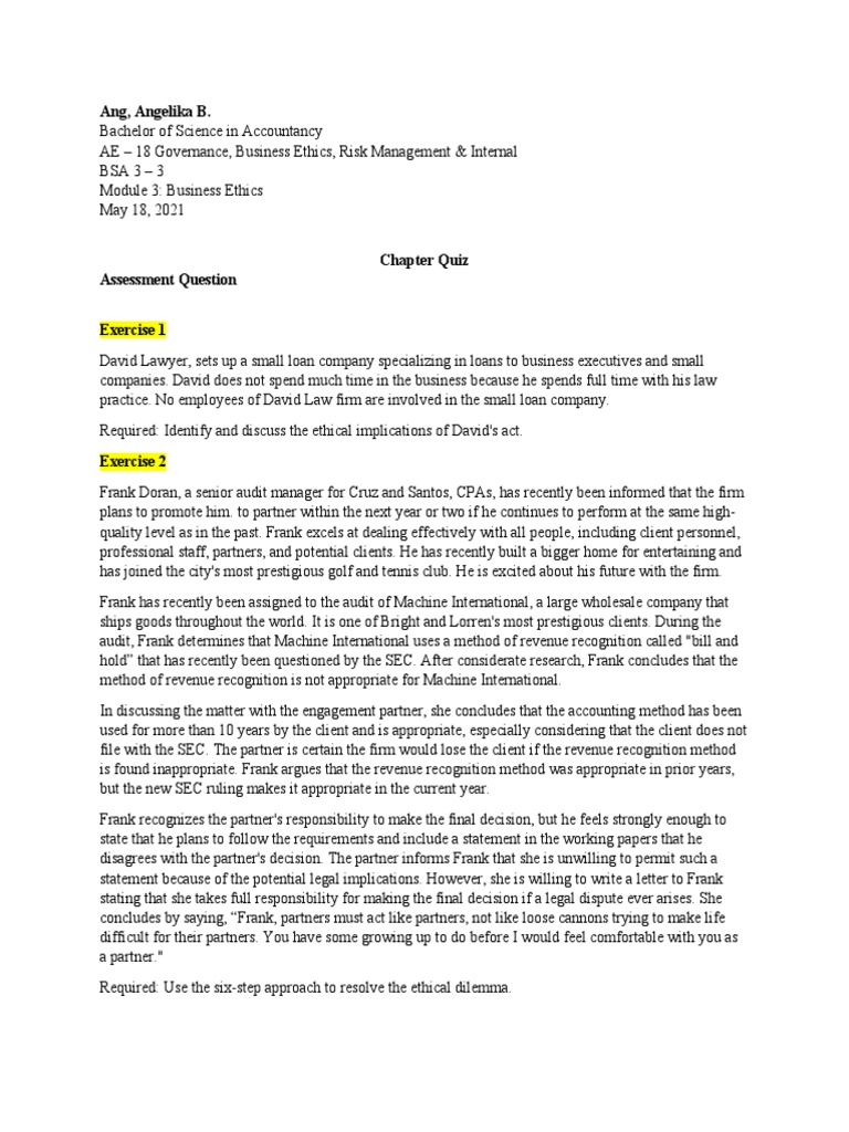 Module 4 Assessment Quiz | PDF | U.S. Securities And Exchange ...