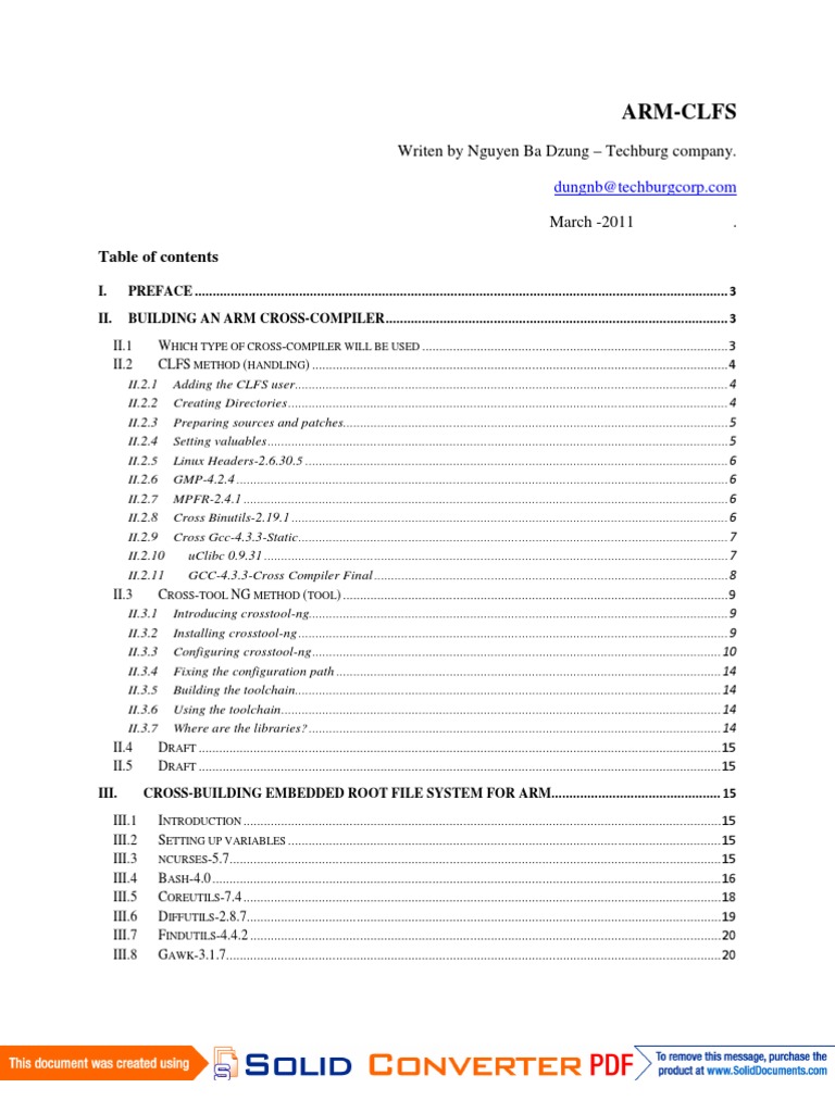 Building ARM Cross-Compiler Guide | PDF | Arm Architecture | Library ...