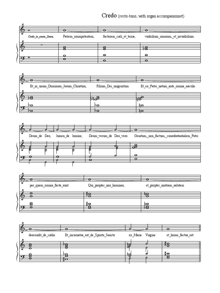Credo in Recto Tono | PDF | Music Production | Keyboard Instruments
