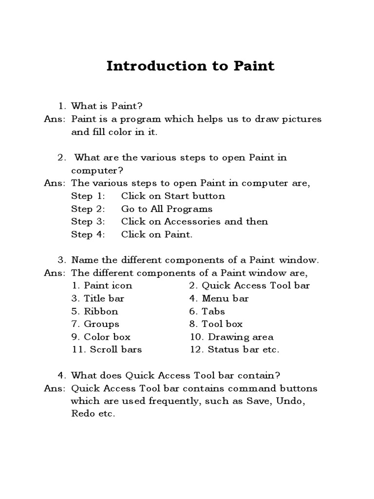 Introduction To Paint | PDF