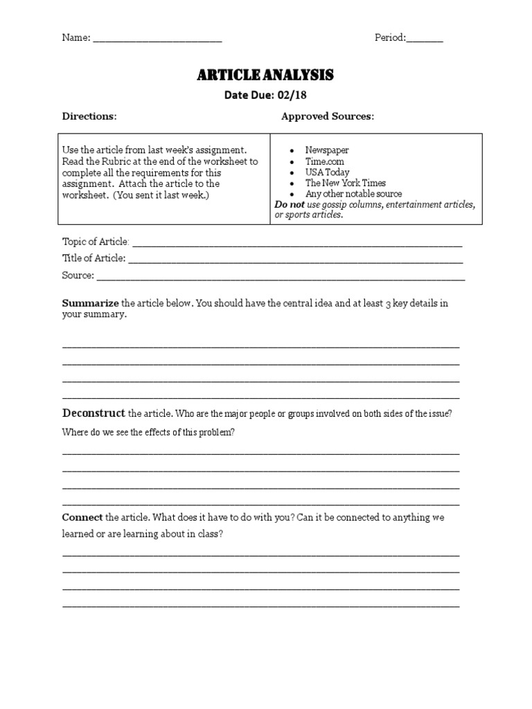 Article Analysis Assignment - Reading 5 | PDF | Human Communication ...