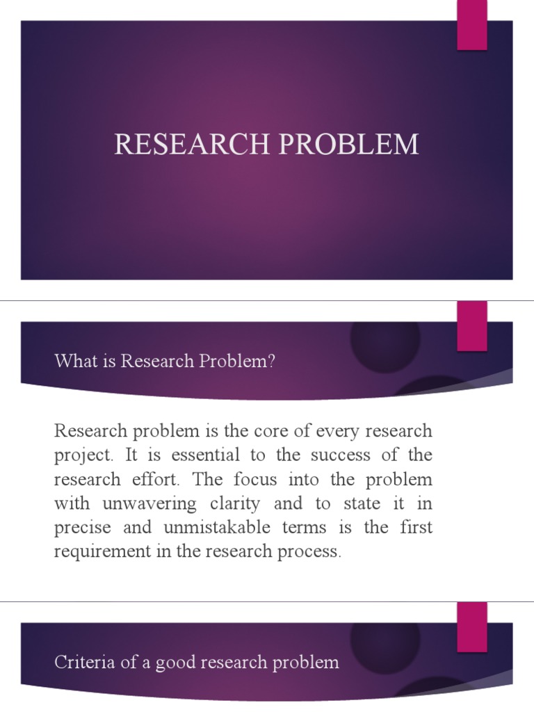 Crafting Effective Research Problems | PDF | Multimedia | Experience