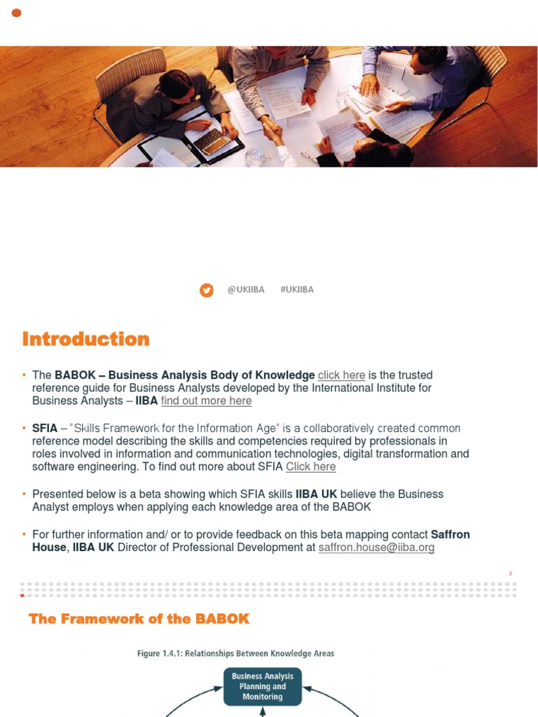Babok V3 & Sfia V7: Mappings of Knowledge Areas To Skills Jan 2021 ...