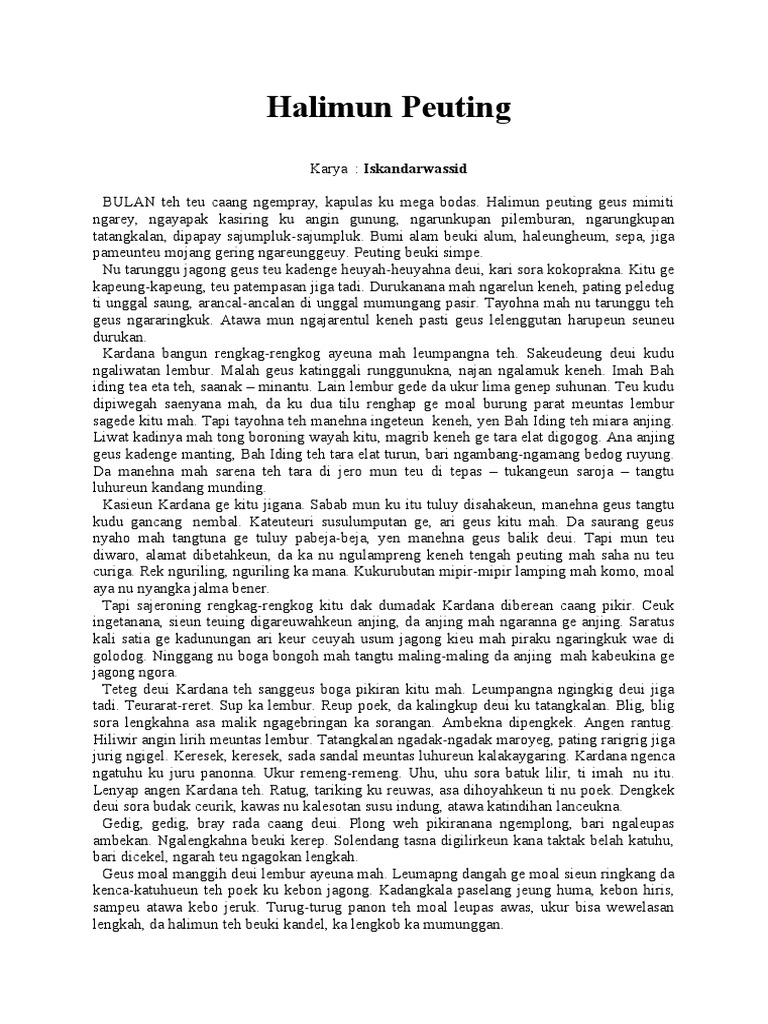 Halimun Peuting | PDF