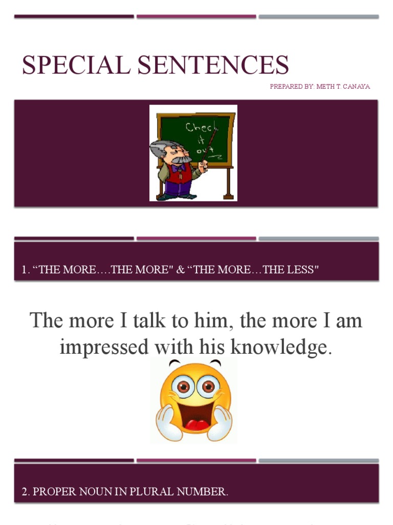 Special Sentences | PDF
