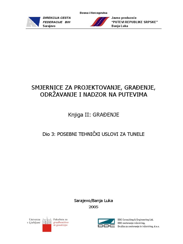 2-3 Posebni Tehnicki Uslovi Za Tunele | PDF