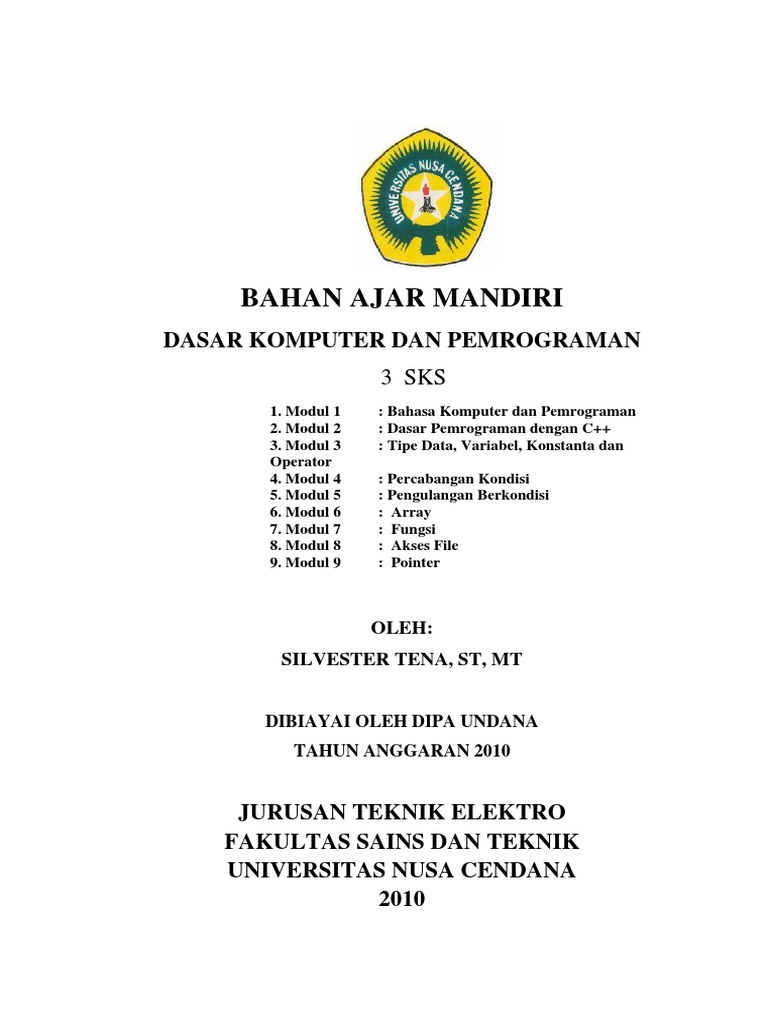 Dasar Komputer dan Pemrograman C++ | PDF
