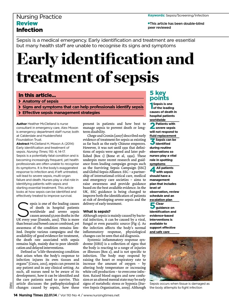 Early Identification and Treatment of Sepsis | PDF | Sepsis | Shock ...