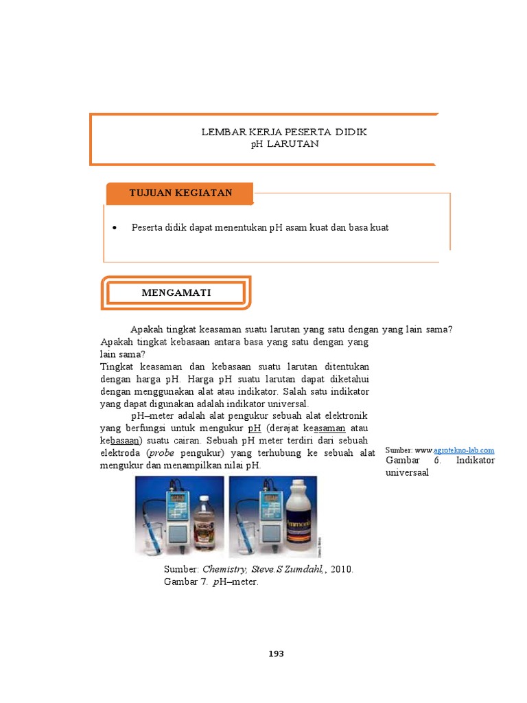 LKPD 3. Larutan Asam Basa | PDF