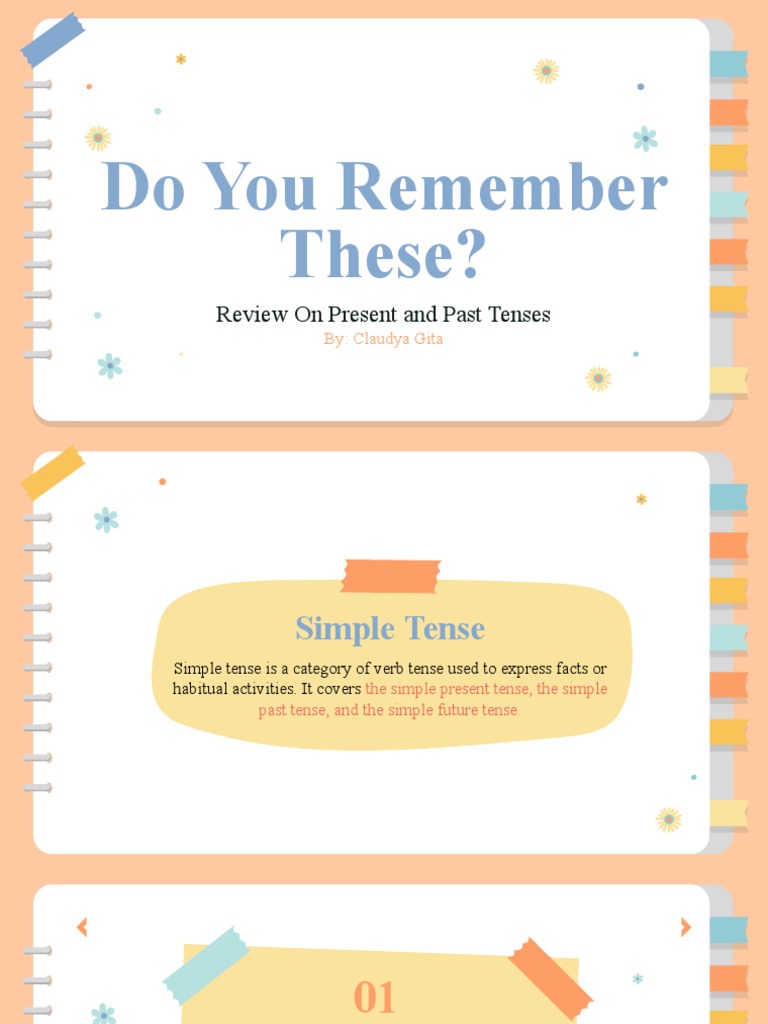 Present and Past Tenses Review | PDF | Grammatical Tense | Verb