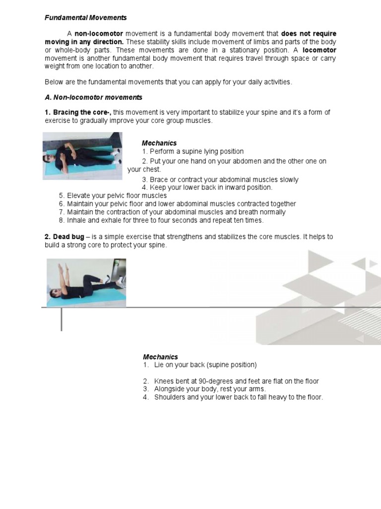 Fundamental Movement Pattern | PDF | Anatomical Terms Of Motion | Human ...