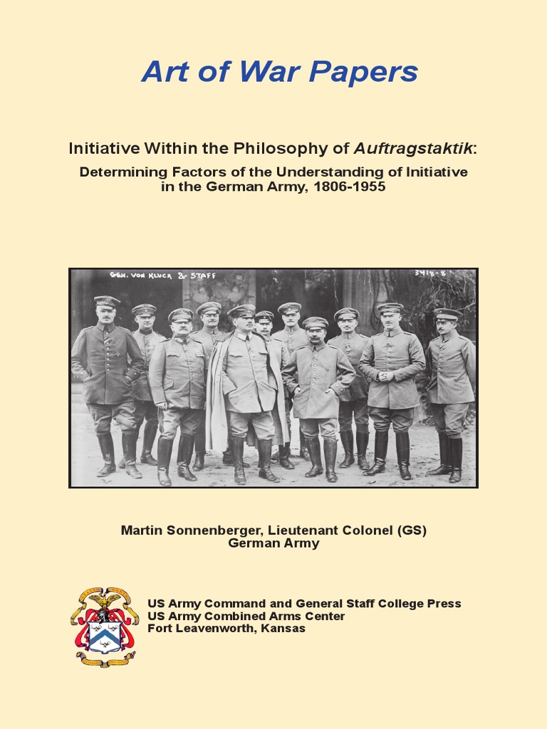 Art of War Papers Initiative Within The | PDF | Carl Von Clausewitz ...