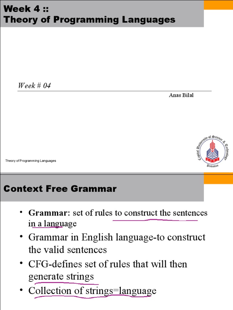 Week 4 CFG + DFA + NFA | PDF | Computer Science | String (Computer Science)