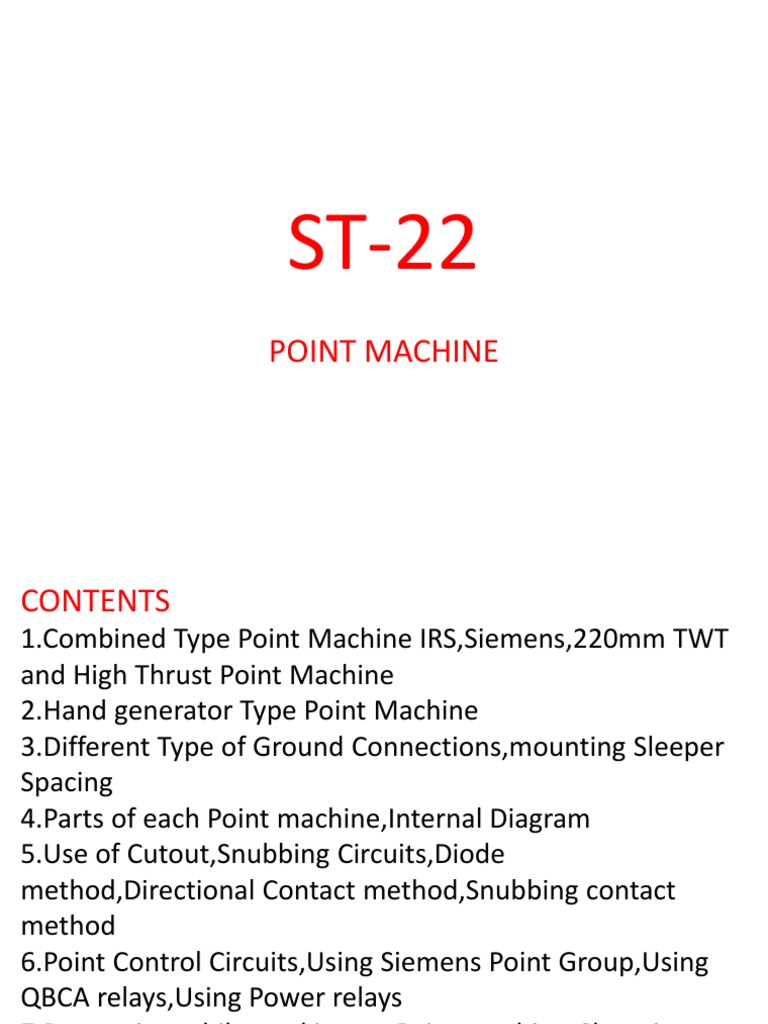 Point Machine Installation and Maintenance Guide | PDF | Electric Motor ...