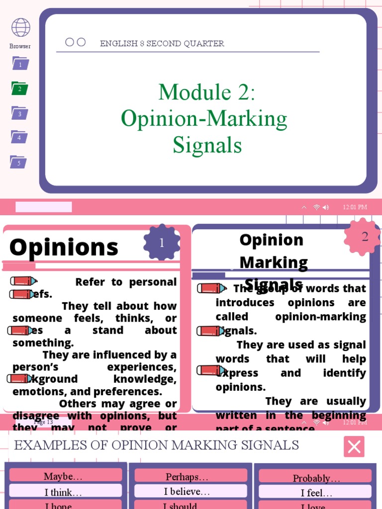 ENGLISH 8 SECOND QUARTER Module 2 | PDF | Experience | Sentence ...