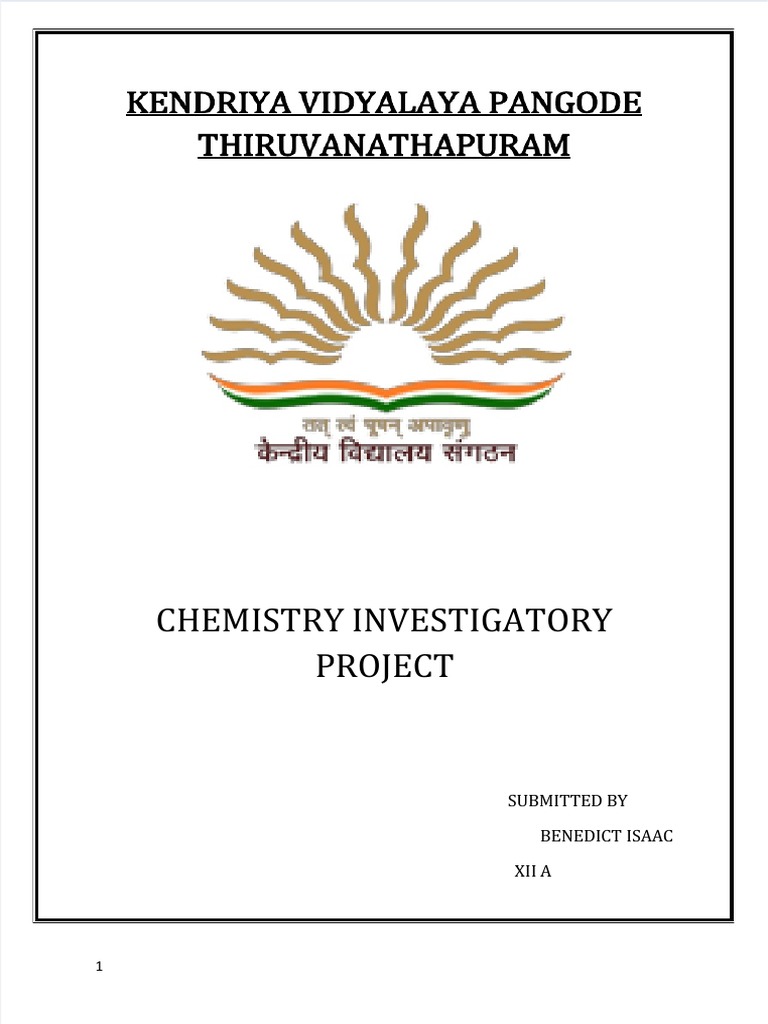 Fdocuments - in Chemistry Investigatory Project Study of Constituent of ...