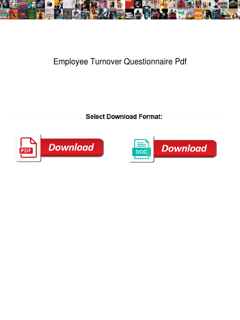 Employee Turnover Questionnaire Insights | PDF | Turnover (Employment ...