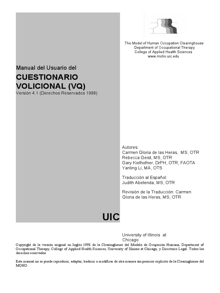 15 Cuestionario Volicional VQ | PDF | Motivación | Motivacional