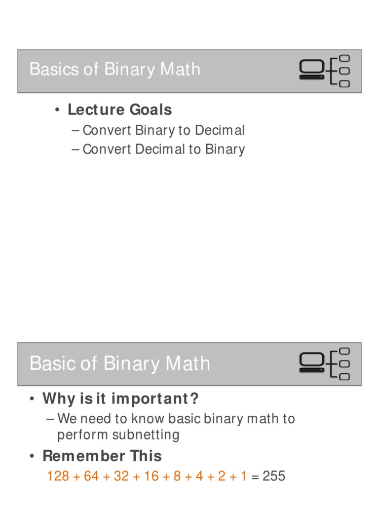 Binary Math Basics | PDF | Computing | Computer Science