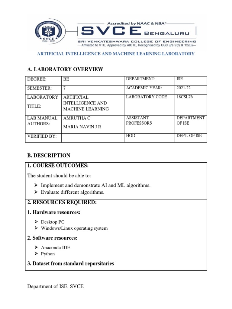 Lab Manual - 18CSL76 - 7th Sem | PDF | Cluster Analysis | Statistical Classification