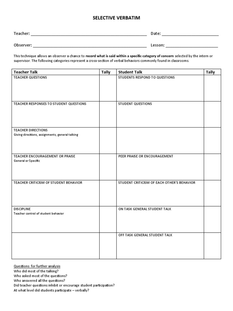 Observation Protocols 3 | PDF | Teachers | Education Theory