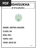 Class 12 Biology Project on HIV/AIDS | PDF | Cd4 | Hiv/Aids