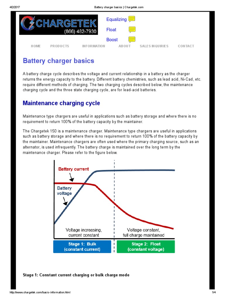 Battery Charger Basics - Chargetek | PDF | Battery Charger ...