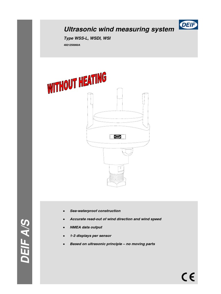 Ultrasonic Wind Measuring System: Type WSS-L, Wsdi, Wsi | PDF ...