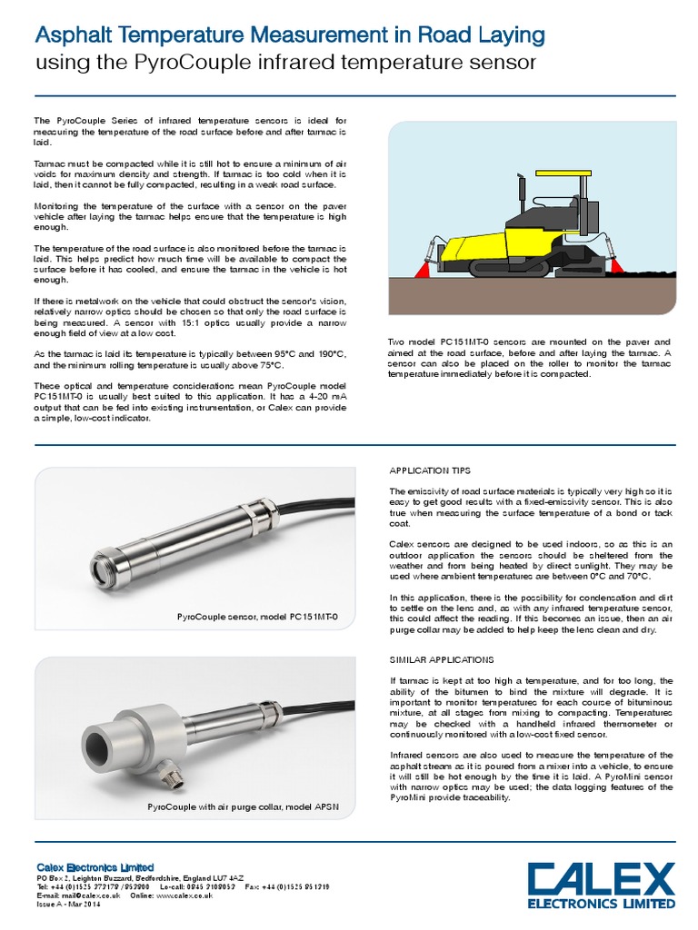 Asphalt Temperature Measurement in Road Laying With The Pyrocouple ...