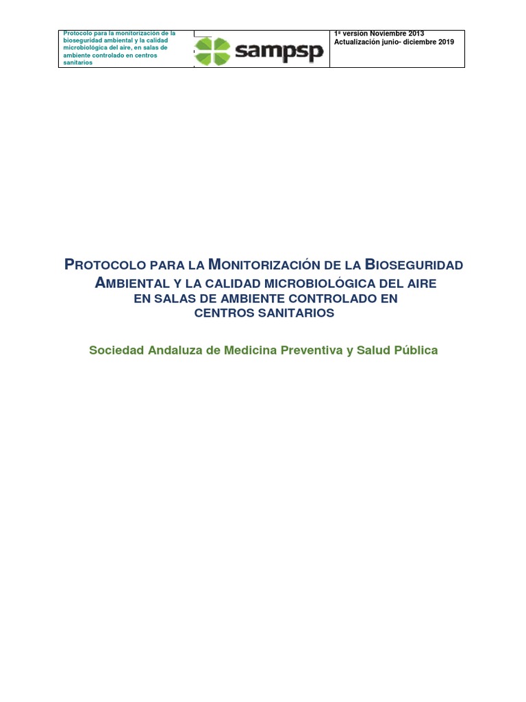 Protocolo Bioseguridad Ambiental Corregido | PDF | Hospital