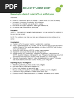 DCPIP Vitamin C Testing Method | PDF