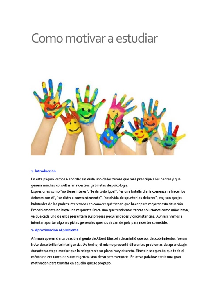 Estrategias para Motivar a Estudiar | PDF | Aprendizaje | Motivacional