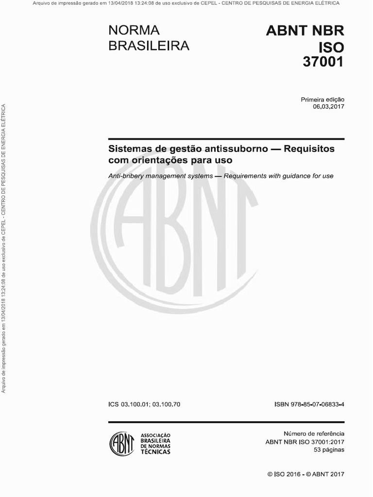 Abnt-Nbr-Iso 31001 | PDF