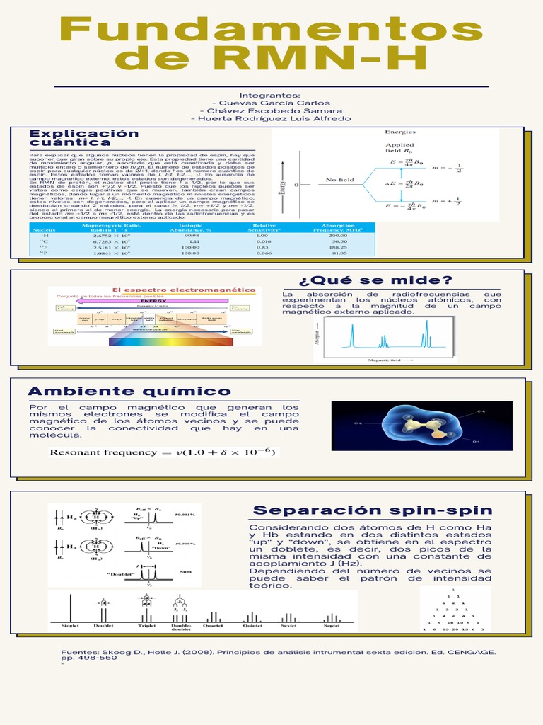 Fundamentos de RMN-H | PDF | Spin (Física) | Resonancia magnética nuclear