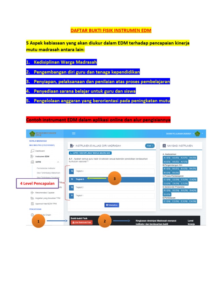 Daftar Bukti Fisik Instrumen Edm | PDF