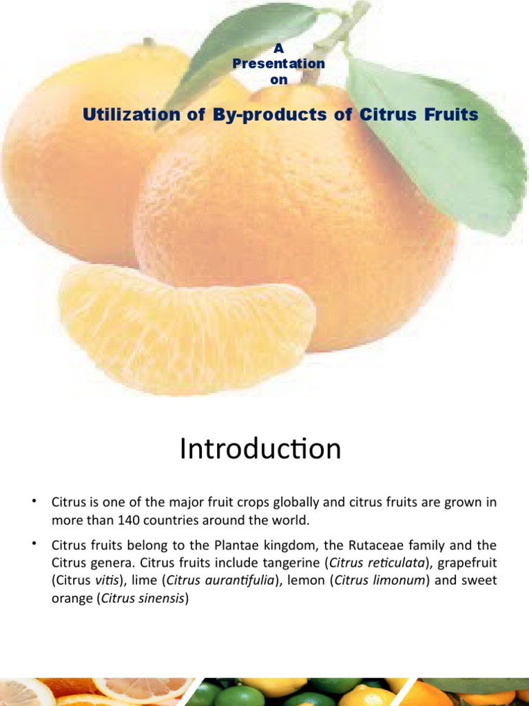 Utilization of Citrus Fruit Waste | PDF | Orange (Fruit) | Essential Oil