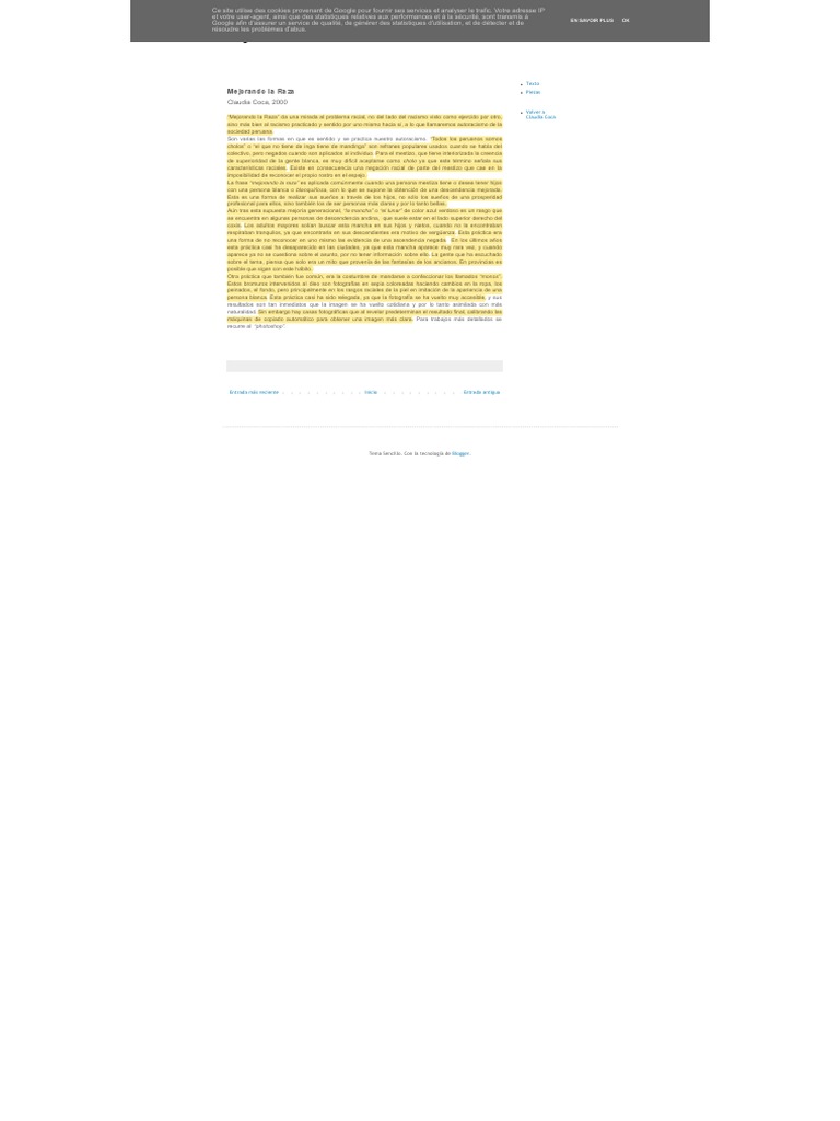 Claudia Coca - Mejorando La Raza | PDF