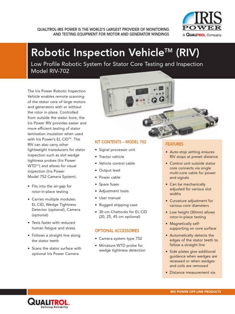 Robotic Inspection Vehicle (RIV) : Low Profile Robotic System For ...