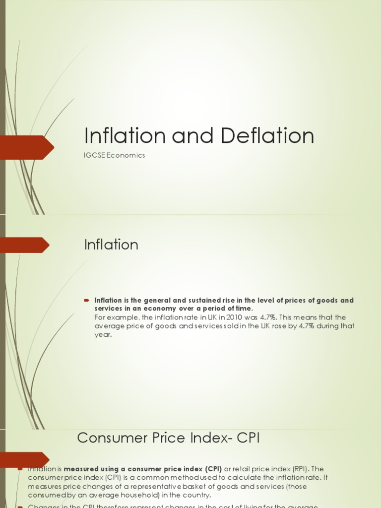 Inflation and Deflation | Descargar gratis PDF | Inflation | Deflation