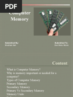 Notes Memory PDF | PDF | Random Access Memory | Read Only Memory