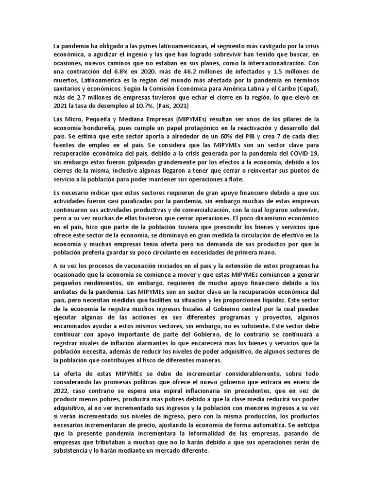 Proyecto Aaron | PDF | Pequeñas y medianas empresas | Honduras